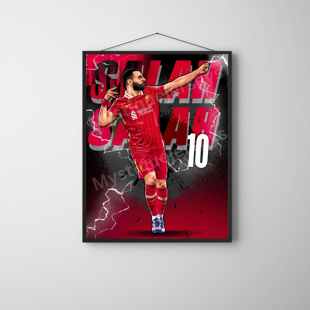Mo Salah Liverpool A4 Print – Iconic Bow and Arrow Celebration ...